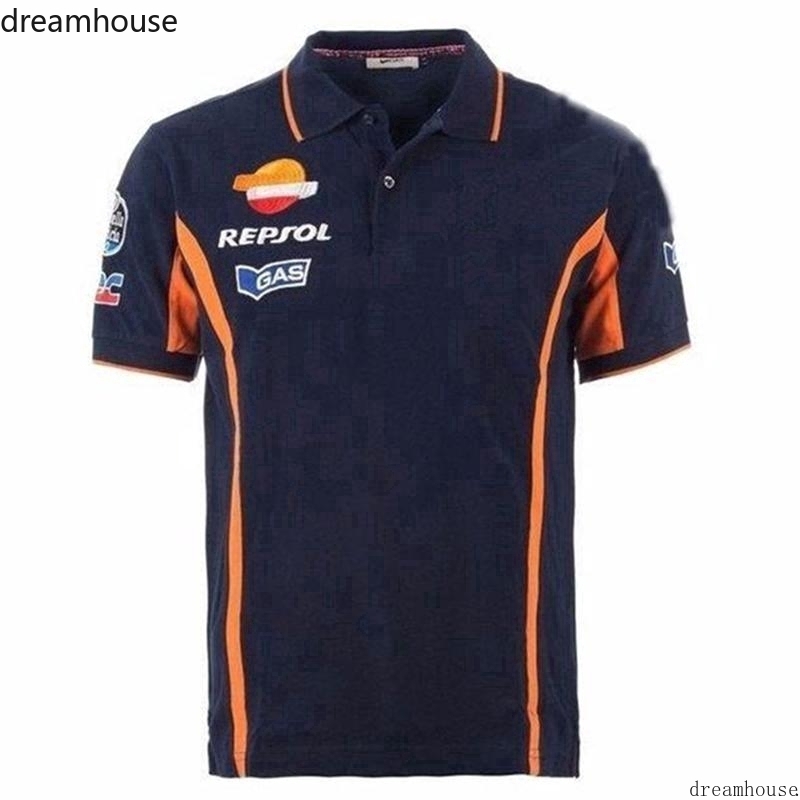 Motorbike Motorcycle T-shirt Repsol Gas Moto GP Team Polo Shirt Racing ...