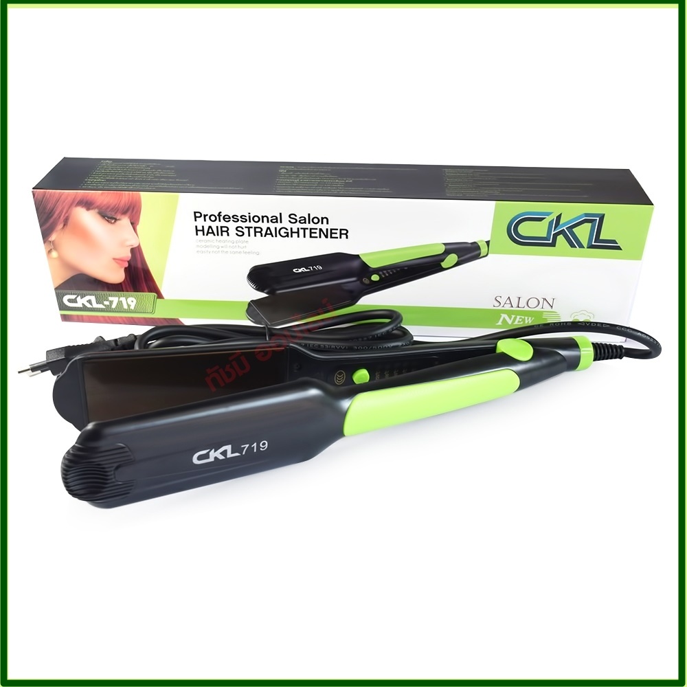 (ลูกค้าใหม่1บาท) ที่หนีบผม CKL719 CKL-719 หนีบเงา แท้100 ที่หนีบผม เครื่องหนีบผม ม้วนผม ยืดผม ...
