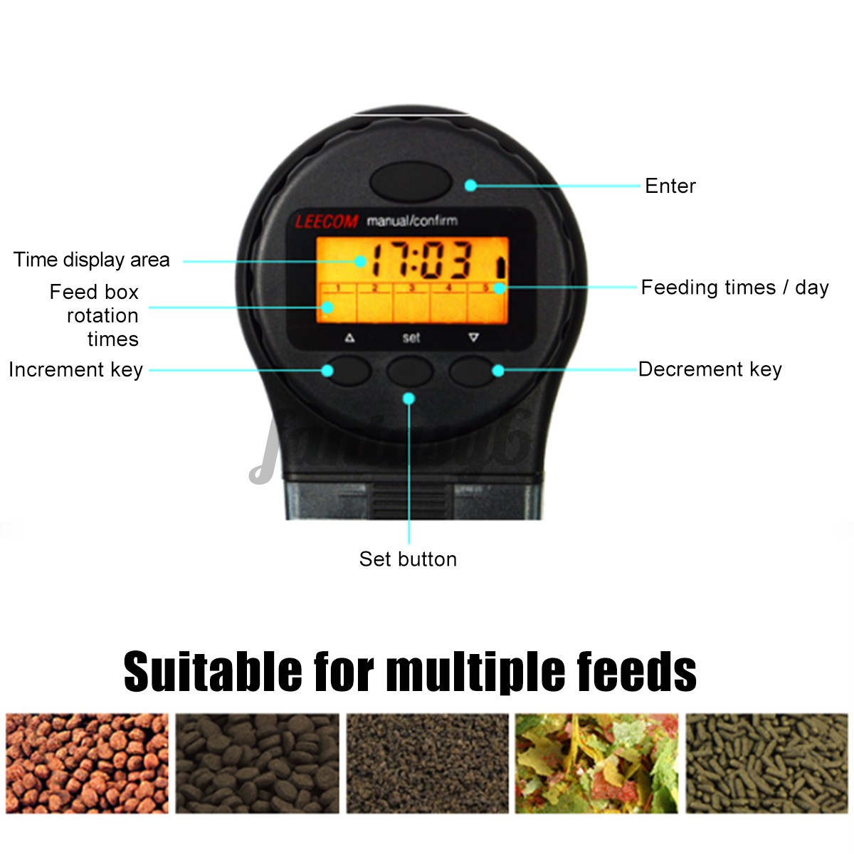 Automatic Auto Digital LCD Fish Food Feeder Timer For Aquarium Tank ...
