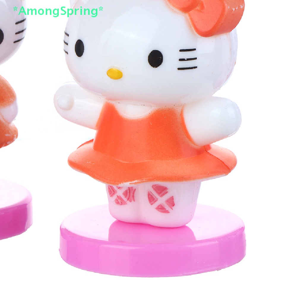 Amongspring ใหม่ ของตกแต่งเค้กวันเกิด ลาย Hello Kitty 8 ชิ้น - amongspring.th - ThaiPick