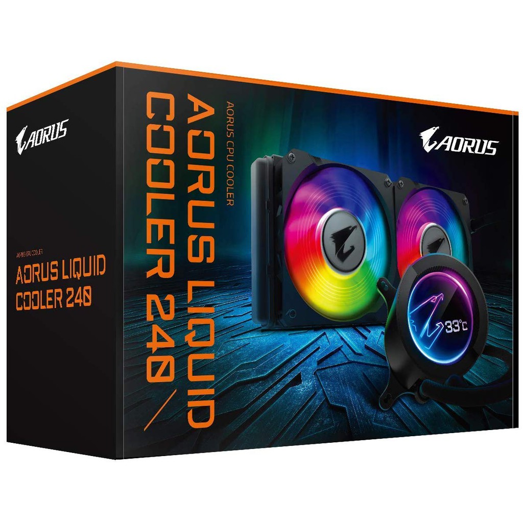 AORUS LIQUID COOLER 240 RGB Fusion 2.0 Dual 120mm ARGB Fans | Shopee ...