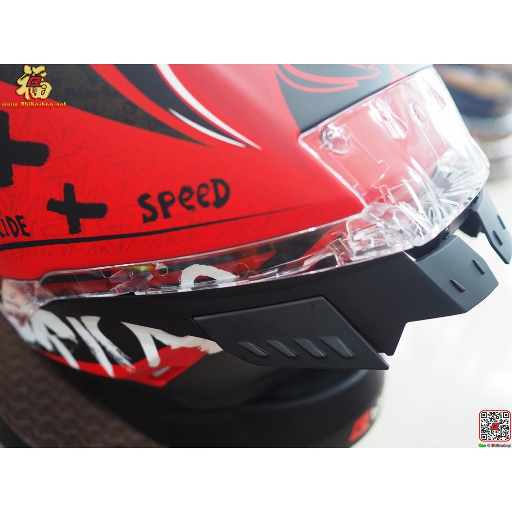 30.หมวกกันน็อค เต็มใบ LAZER RAFALE-SR- ONI Red-Dark Grey-Yellow Fluo ...