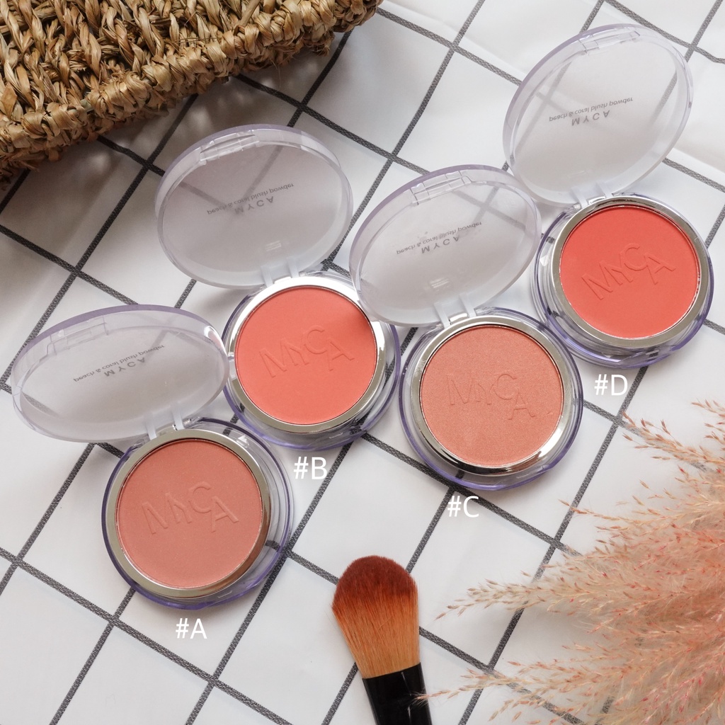 บลัชออนใหม่ PEACHCORAL POWDER BLUSHER MYCA (ไมก้า) มี 4 สีให้เลือก ของ ...