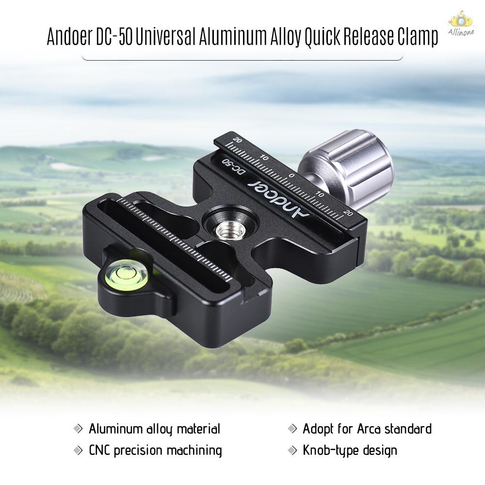 Andoer DC-50 Professional Universal Aluminum Alloy Quick Release Clamp ...