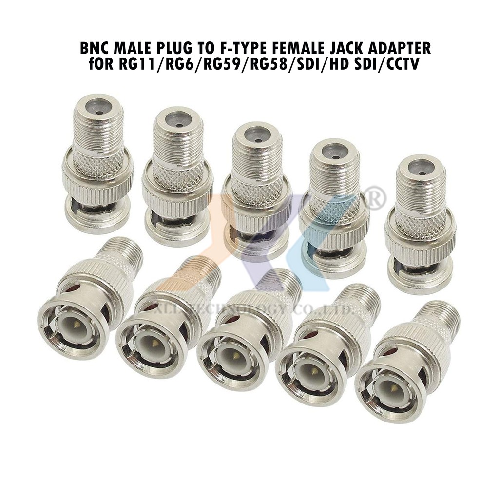 BNC Male to F-Type Female Jack Adapter (10ชิ้น/แพ็ค) (bnc001x10 ...