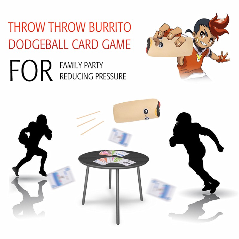 2022betterThrow Throw Burrito Dodgeball Throwing Card Game Board Games ...