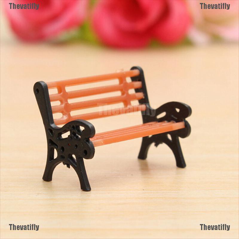 Thevatifly Mini Garden Ornament Miniature Park Bench Craft Fairy ...