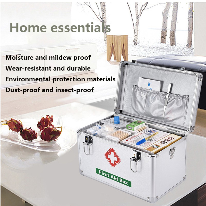 ชุดปฐมพยาบาล：First aid kit Medical Box Emty first aid kit box aluminum ...