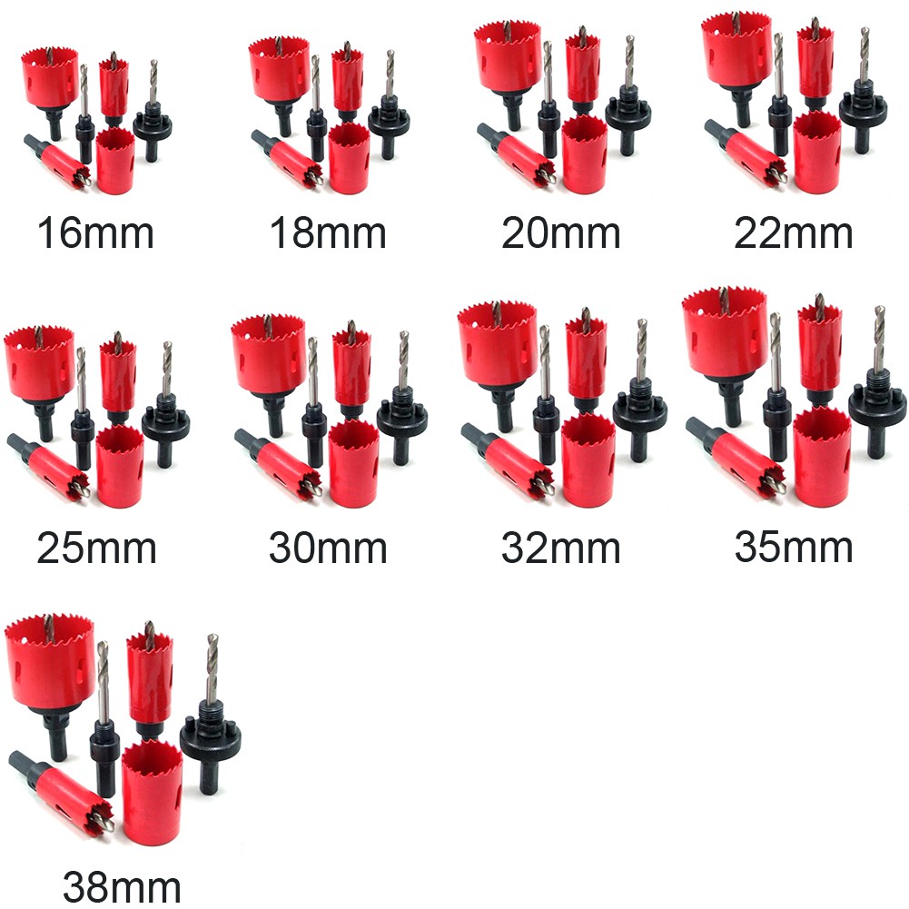 16-38Mm M42 Hss Steel Iron Hole Saw Holesaw Cutter Cutting Kit Opener Drill Bit - keybob.th ...