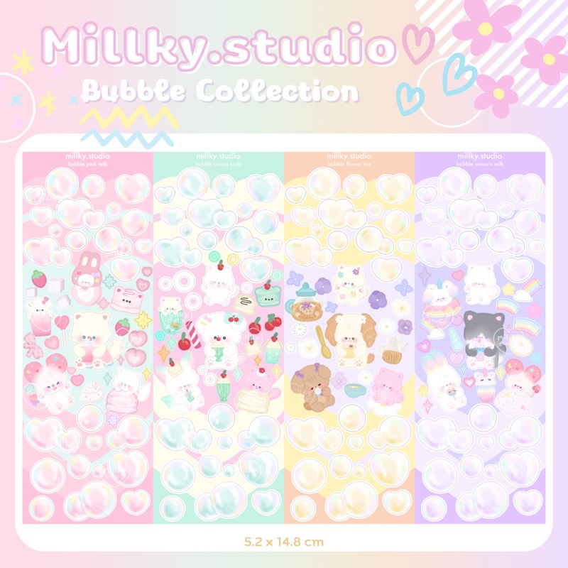 sticker PP bubble sticker สติกเกอร์บับเบิ้ล เคลือบโฮโลแกรม สติกเกอร์ ...