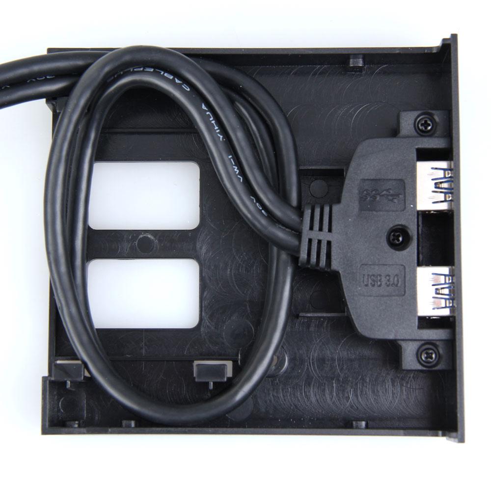 New 2 USB 3.0 Ports Front Panel Floppy Bay Hub with 20-Pin Bracket ...