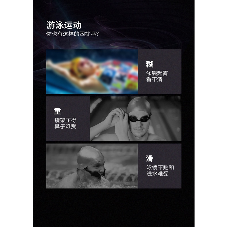 zokeแว่นตาว่ายน้ำสำหรับผู้ชายและผู้หญิงHDกันน้ำป้องกันหมอกกับองศาสายตา ...