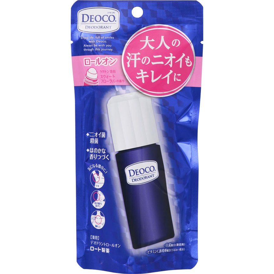 Rohto DEOCO Medicated Deodorant Stick Roll-on มี 2ชนิด โรออนระงับกลิ่น ...