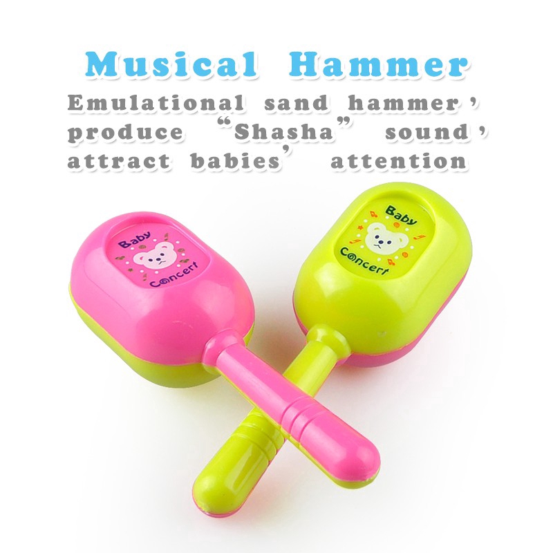 Baby Cartoon Rattle Drum Infant Kids Musical Toys Set Newborn Boys ...