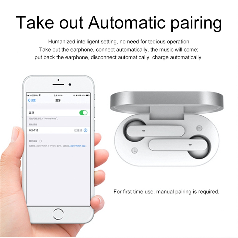 ღღ[LATEST] T12 TWS Bluetooth Earphone Wireless Earbuds Stereo Wireless ...