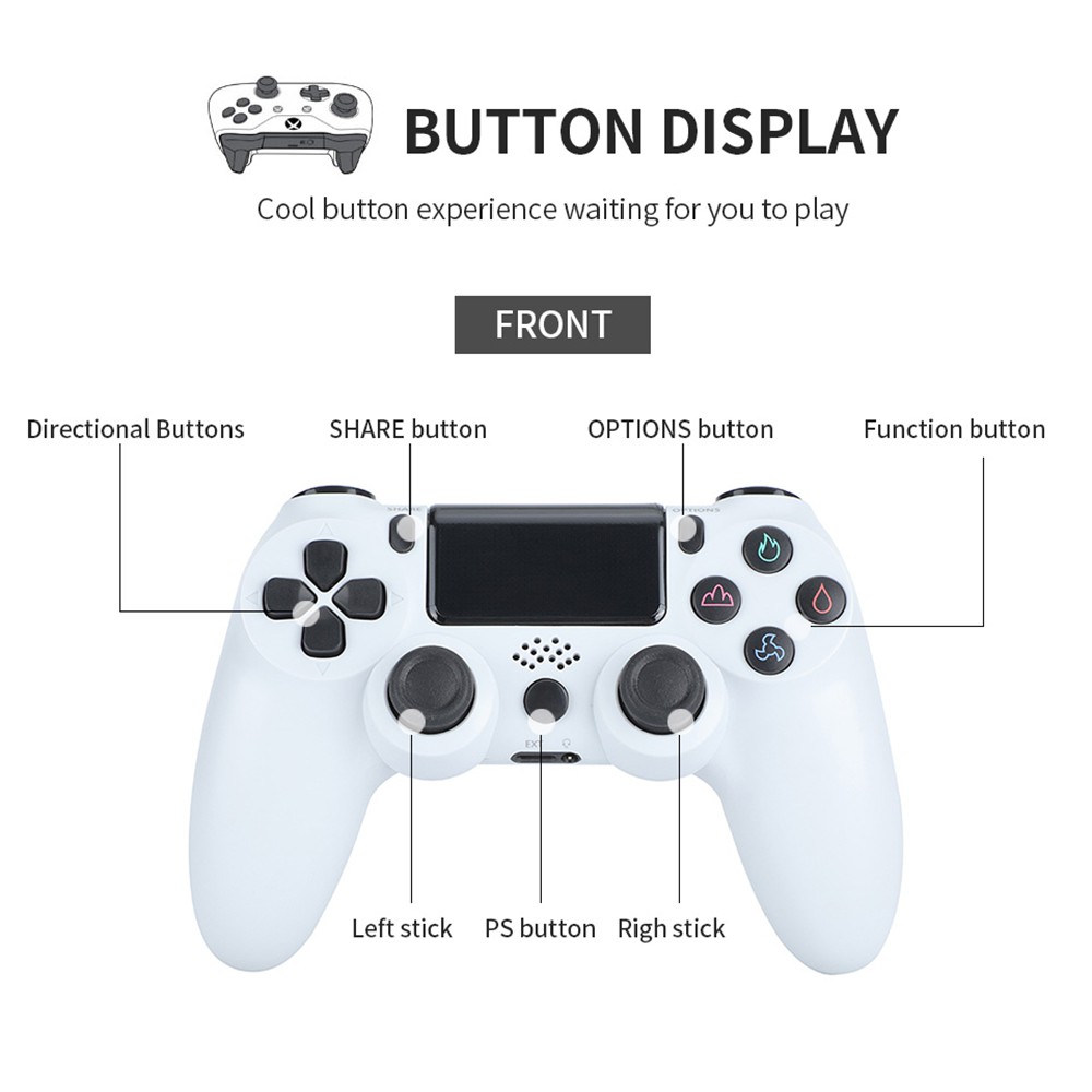 เกมแพด:Wireless Bluetooth Game Controller For S4 Wired USB Joystick for ...