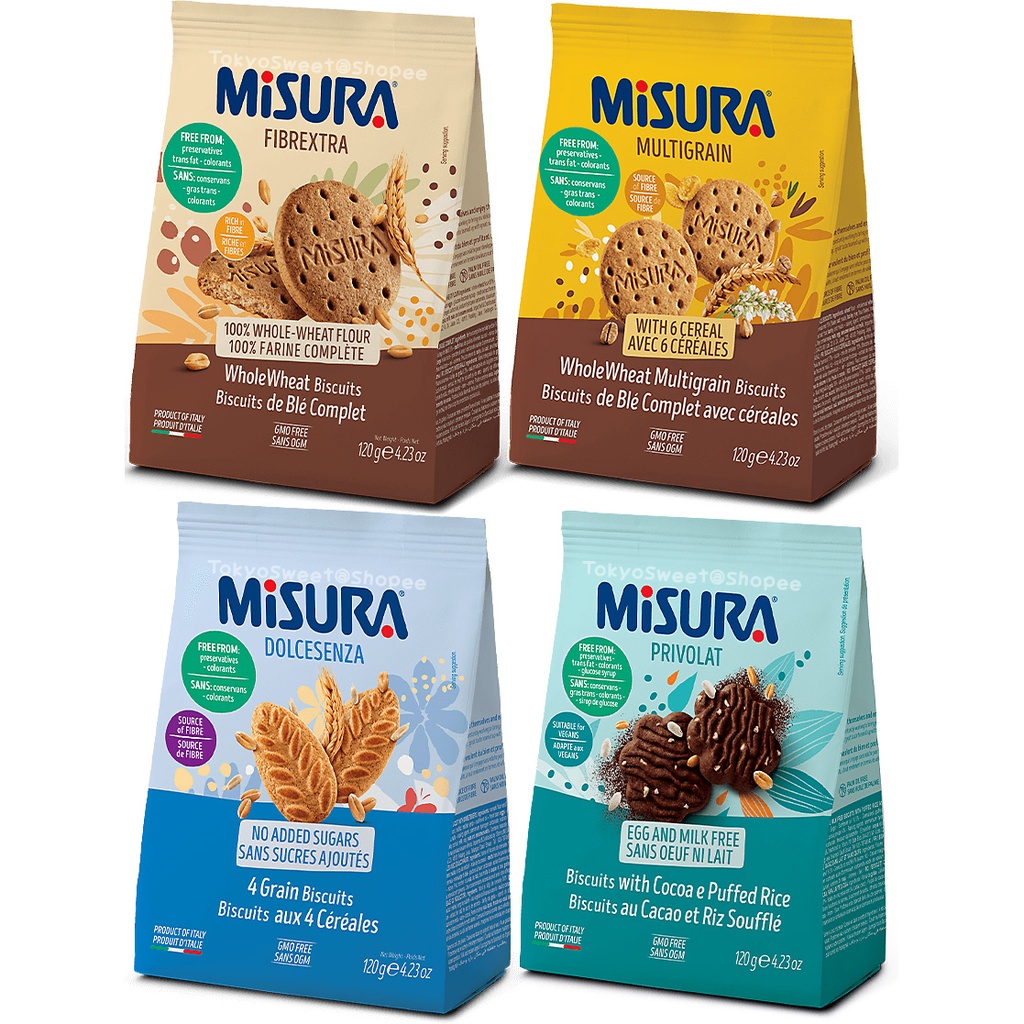 Misura Biscuits นำเข้าจากอิตาลี มิซูร่า บิสกิต 4 รสชาติ Dolcesenza ...