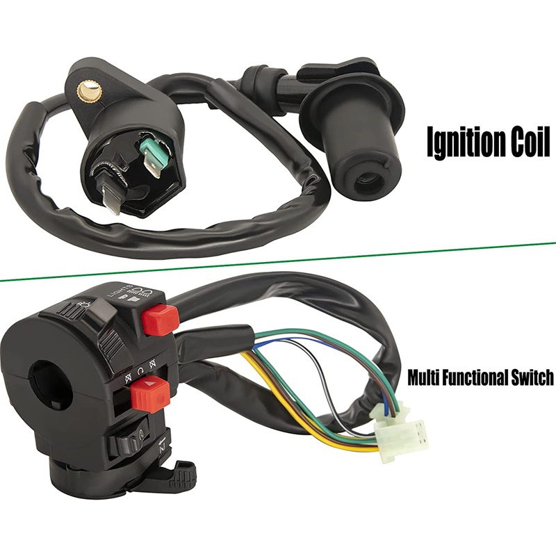 ATV Wiring Harness Kit with CDI Stator Regulator Switch Solenoid Relay ...