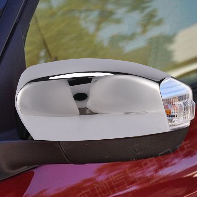 ∈1 Pair Rear View Mirror Cover ABS Plastic Car Side Mirror Cover Chrome ...