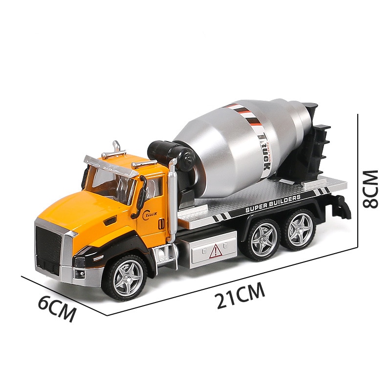 Engineering Truck Cement Mixer Model Concrete Construction Car Kids Toy ...