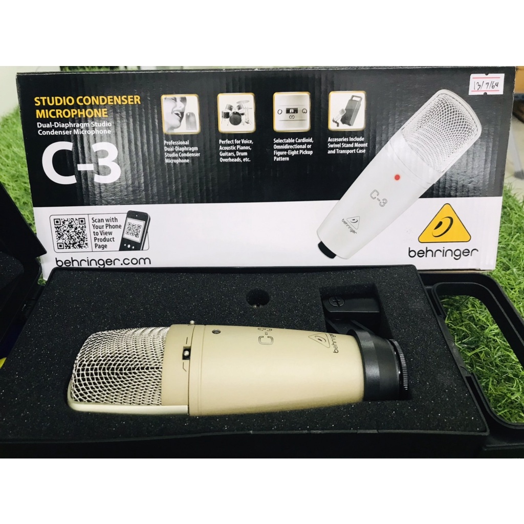 BEHRINGER C-3 STUDIO MICROPHONE C3 ไมค์ อัดเสียง พูด ร้อง งานสตูดิโอ ...