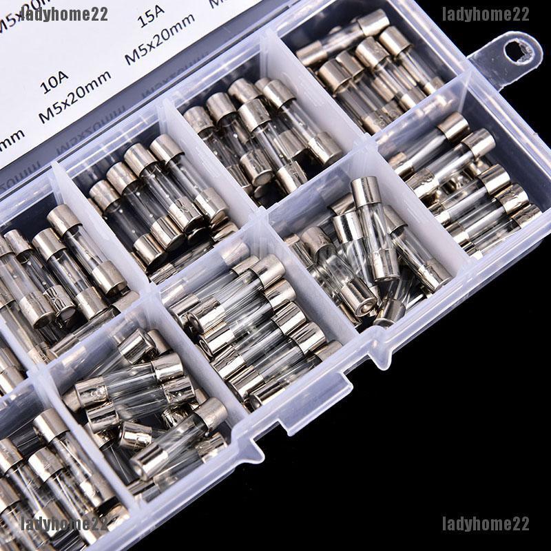 LH 100Pcs/Set 5x20mm Quick Blow Glass Tube Fuse Assorted Kits Fast-blow Glass F - ladyhome22.th ...