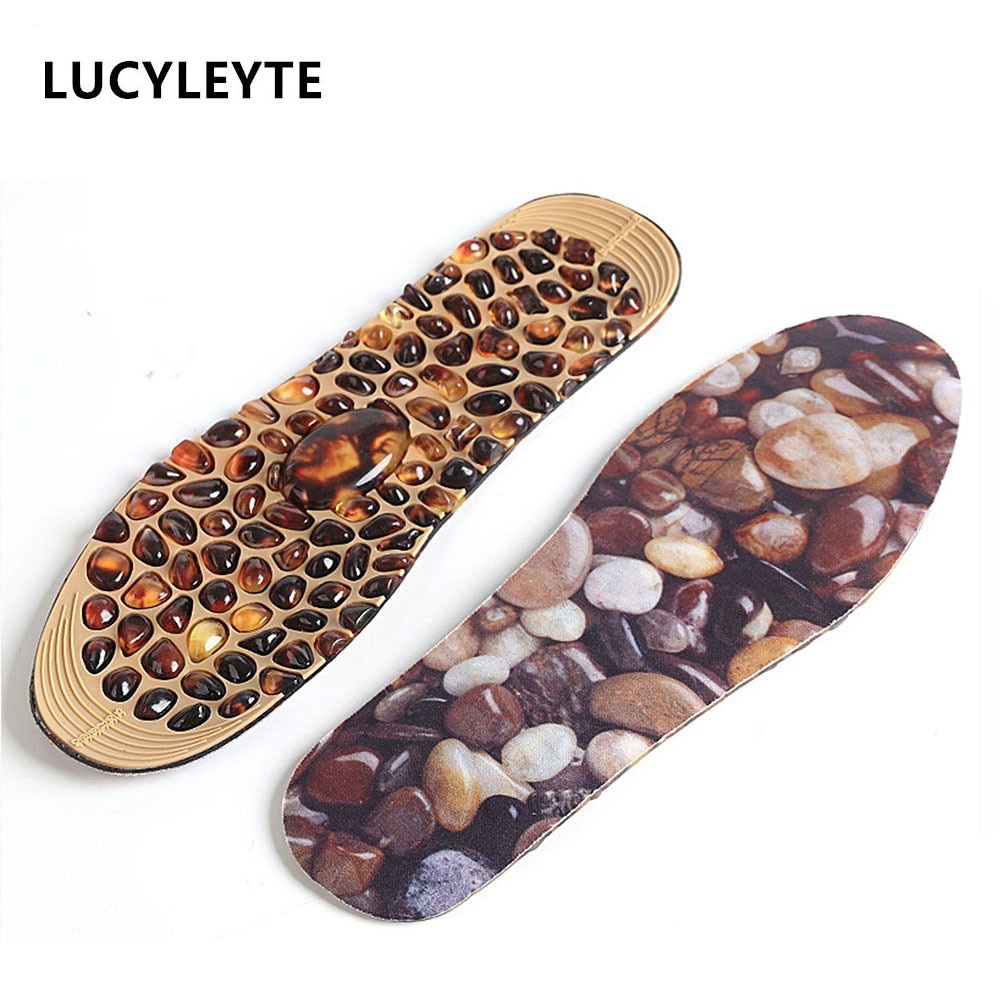 DropshippCobblestone Massage Insoles for Men Women Soft Rubber Therapy ...