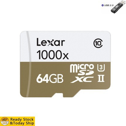 Lexar TF 64G 1000X U3 microSD 64G NS swith Gopro567 4K 150M memory card ...