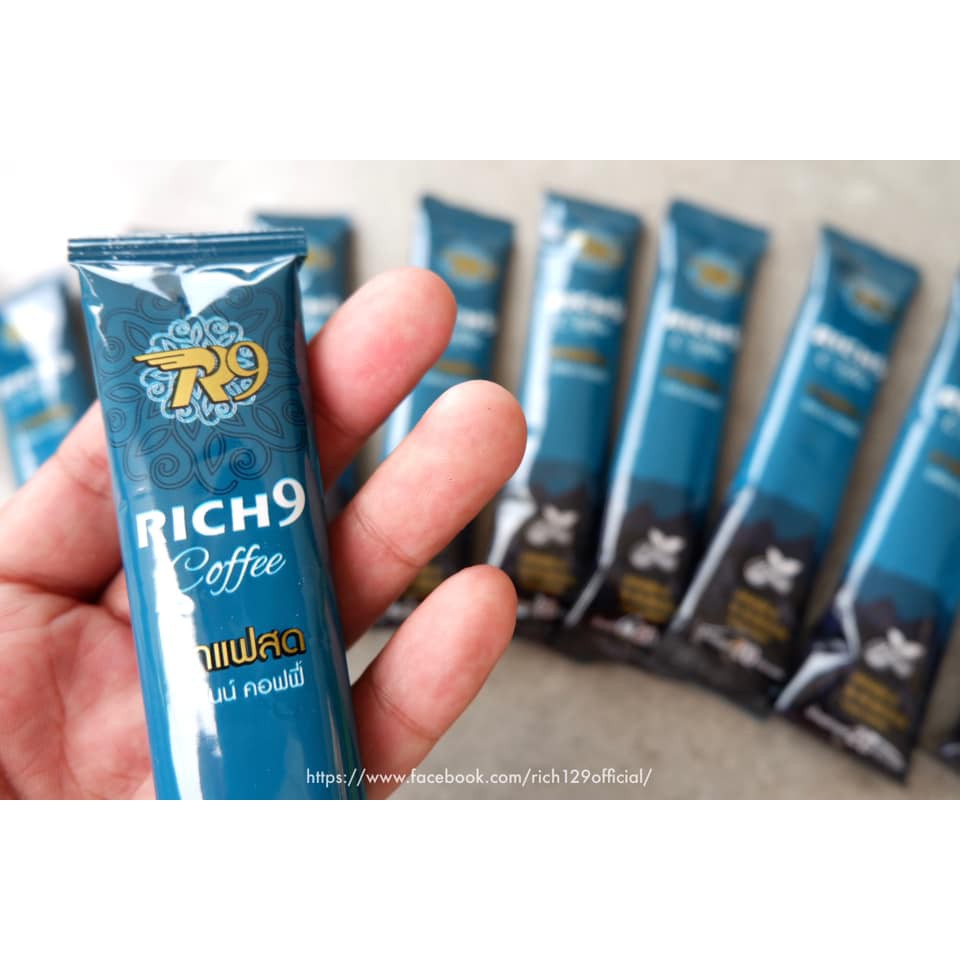 กาแฟสดซอง RICH9 Coffee กาแฟสดเพื่อสุขภาพ 36 In 1 ขนาดบรรจุ 10 ซอง ใน 1 ...