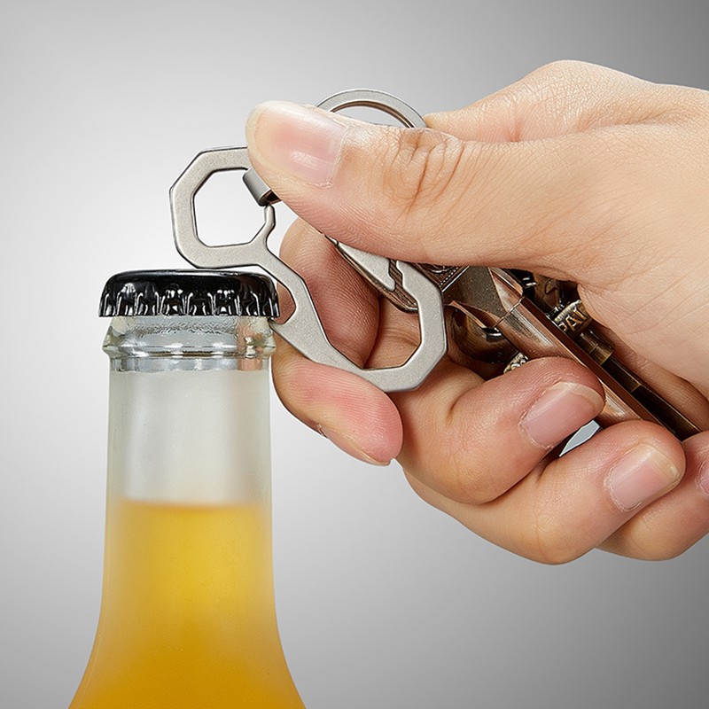 CNEDC Outdoor Creative Titanium Car Keychain Personality Multi-function ...