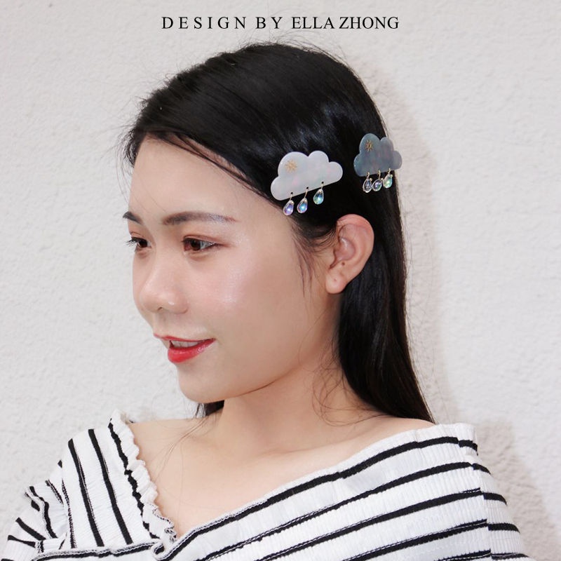 Yunyu Mood Original Hairpin คลิปด้านข้าง Rainbow Raindrop อุปกรณ์เสริม ...