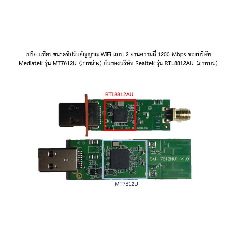 1200Mbps Dual Band ตัวรับสัญญาณ ตัวดูดวายฟาย Wireless WiFi USB3.0 ...