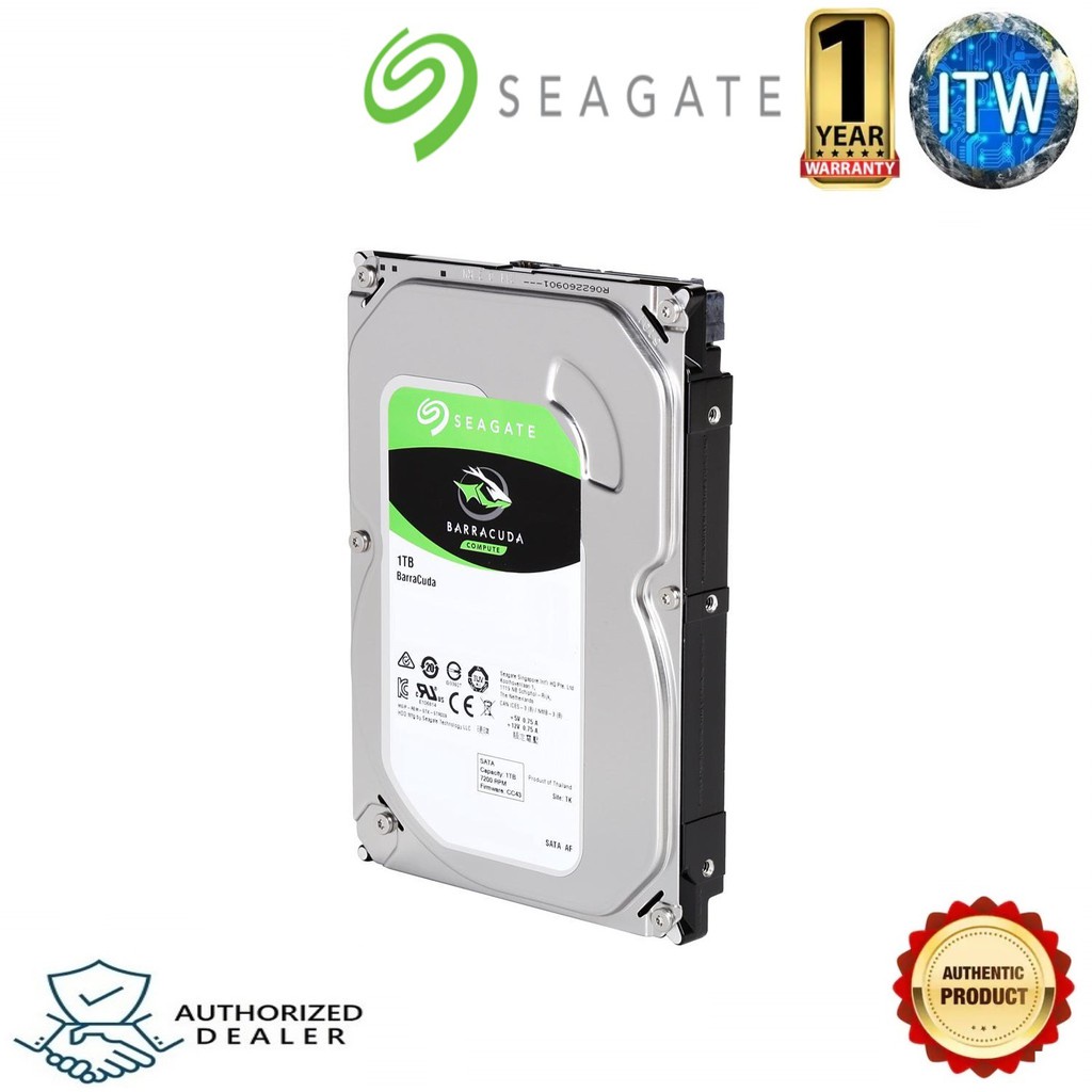 Seagate BarraCuda ST1000DM010 1TB 7200 RPM 64MB Cache SATA 6.0Gbs 3.5 Internal Hard Drive HDD ...