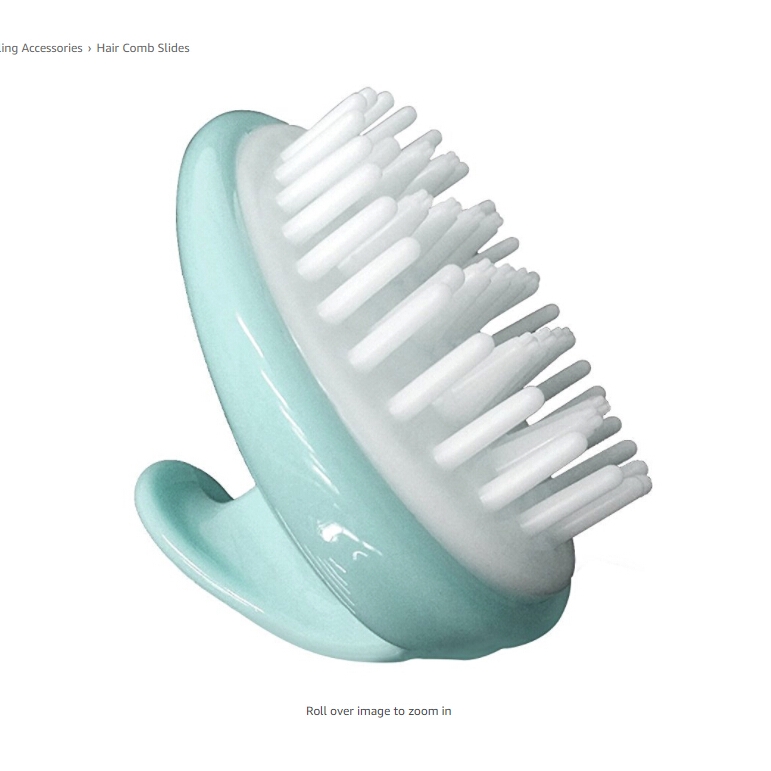 แปรงซิลิโคนแปรงนวดหนังศีรษะแชมพูแบบนุ่มสําหรับผู้หญิงสีเขียว OUYOU ...