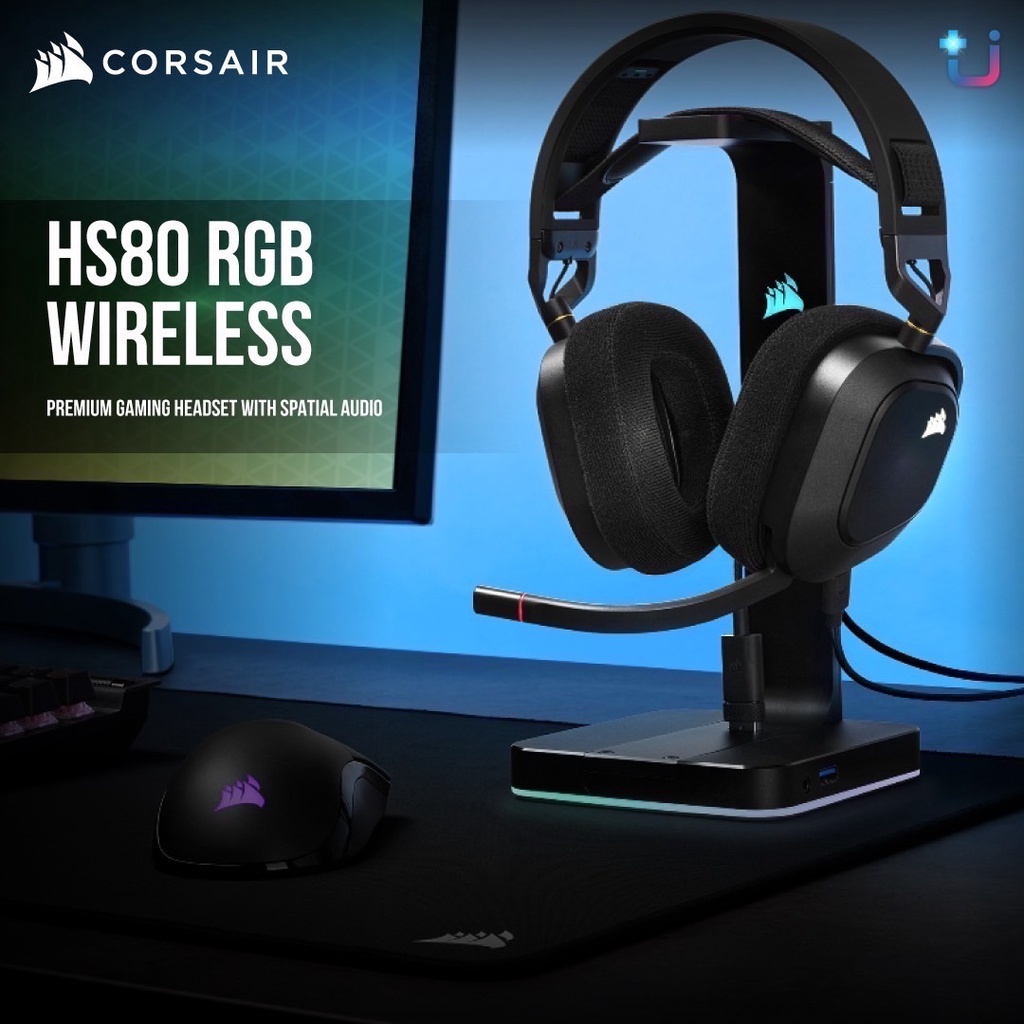 CORSAIR HS80 RGB WIRELESS GAMING HEADSET | Shopee Thailand