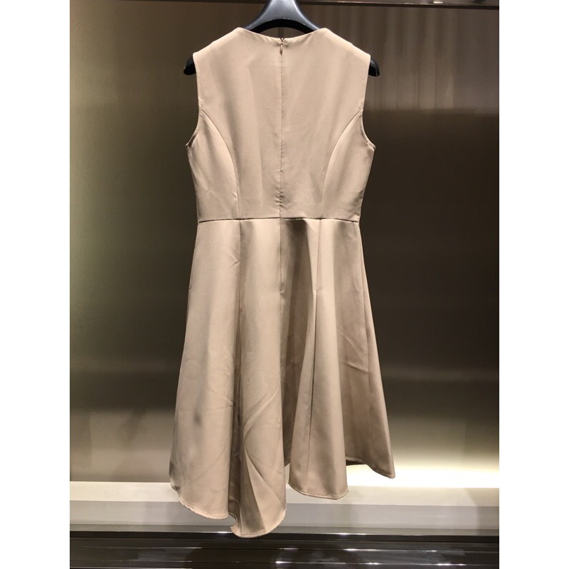 G2000 เดรสทำงานแขนกุด สีเบจ/สีดำ SizeM 36 - spps_fashion - ThaiPick