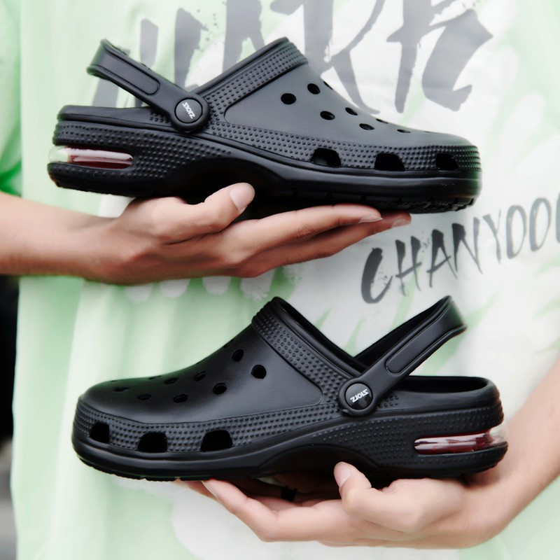 FORNS High Quality Mens Sandals Air Cushion Crocs Hole Shoes Slippers ...