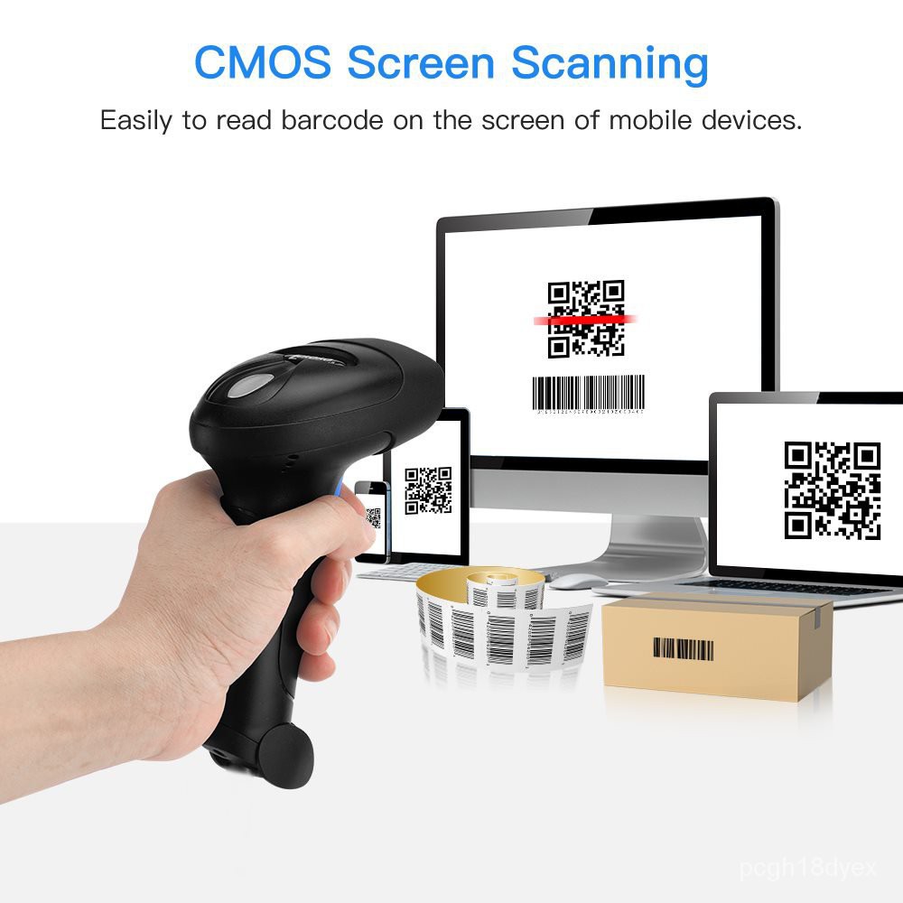 NETUM Barcode Scanner 2D Wireless QR Code Scan CCD Screen Scanning POS ...