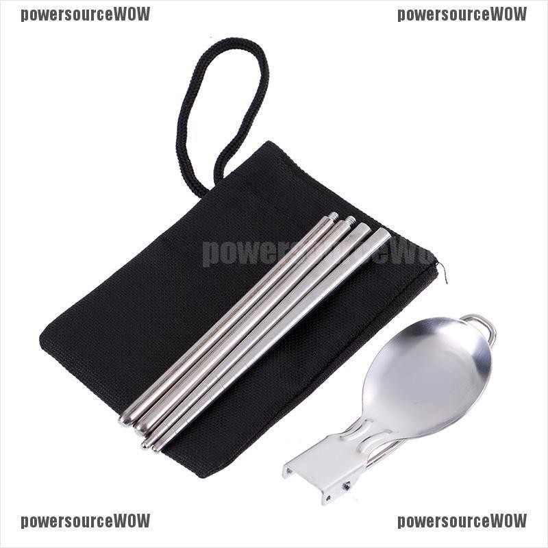 1set Portable Travel Picnic Foldable Cutlery Set Spoon Fork Knife ...