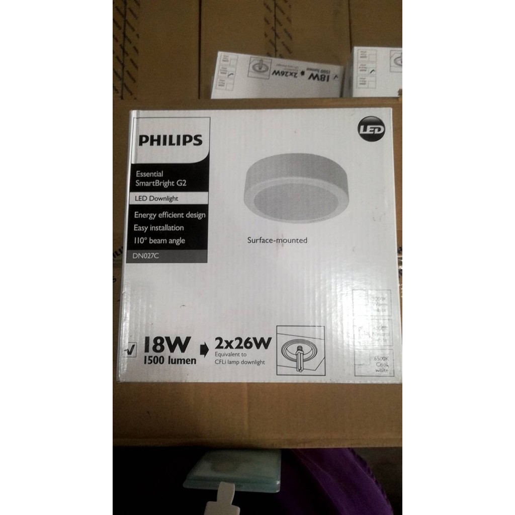 PHILIPS LED PANEL กลมติดลอย 8 นิ้ว LED 18W Natural White 4000K รุ่น ...