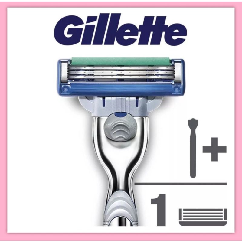 Gillette มีดโกนด้าม รุ่น Mach 3 Turbo ( Gillette Mach 3 Turbo Razor set ...