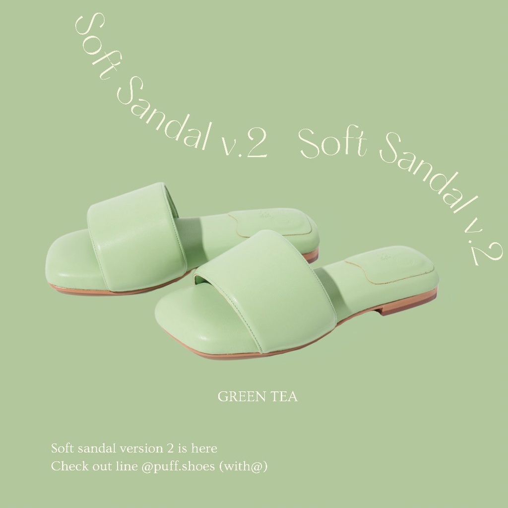 PUFFSHOES.OFFICIAL Soft Sandal V.2 Green Tea - puffshoes.official ...