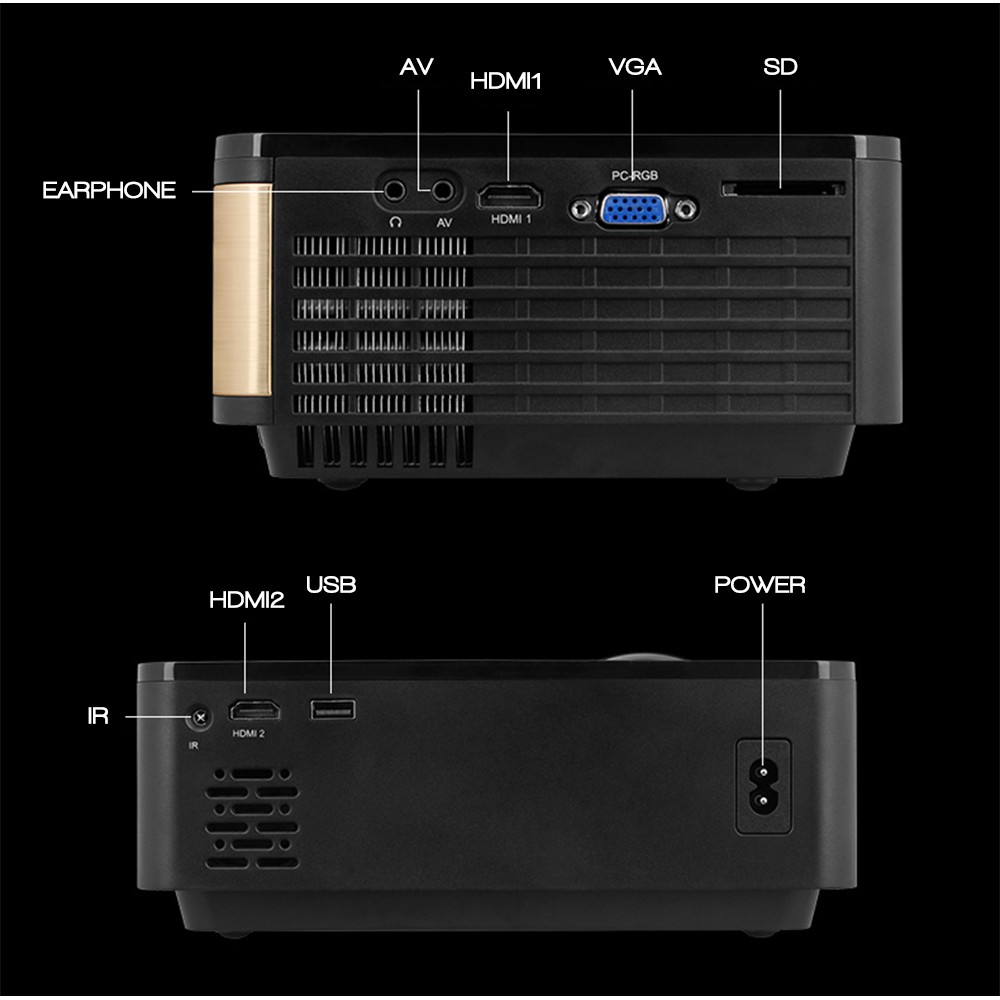 ALSTON W5 HD Projector 4000 Lumens Android WIFI Bluetooth Portable Home ...