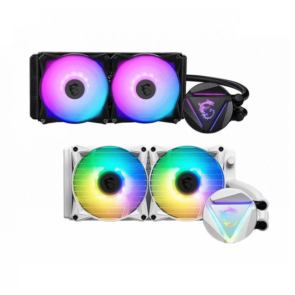 MSI MAG CORELIQUID 240R V2 RGB 240mm Liquid CPU Cooler Black/White ...