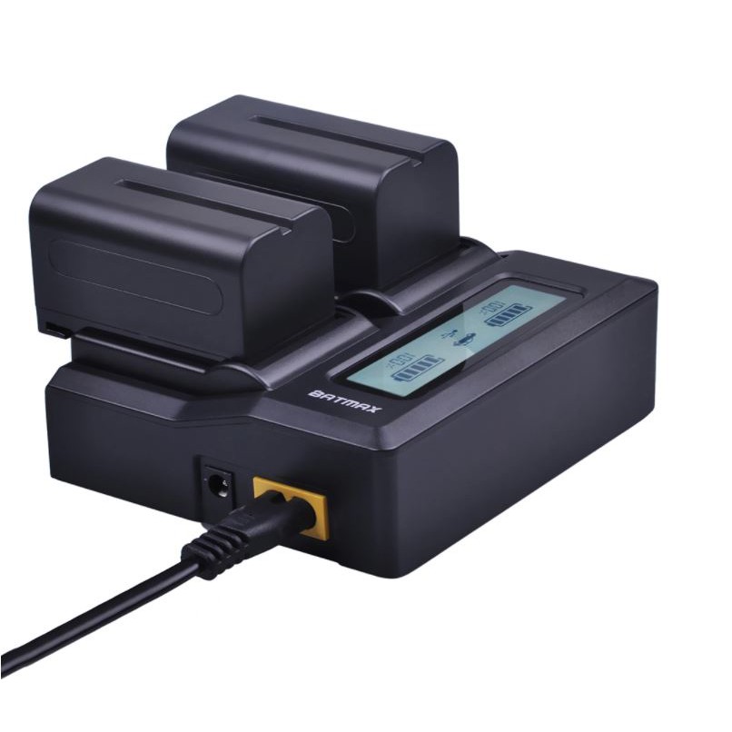 แท่นชาร์จเร็ว LCD Quick Dual Charger for Sony NP-F970 NP-F960 NP-F550 NP-F570 NP-F750 NP-FM50 NP ...