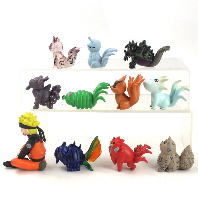 11pcsset Naruto Uzumaki bijuu Shukaku Gyuki Kurama Isobu Son Goku Kokuo ...