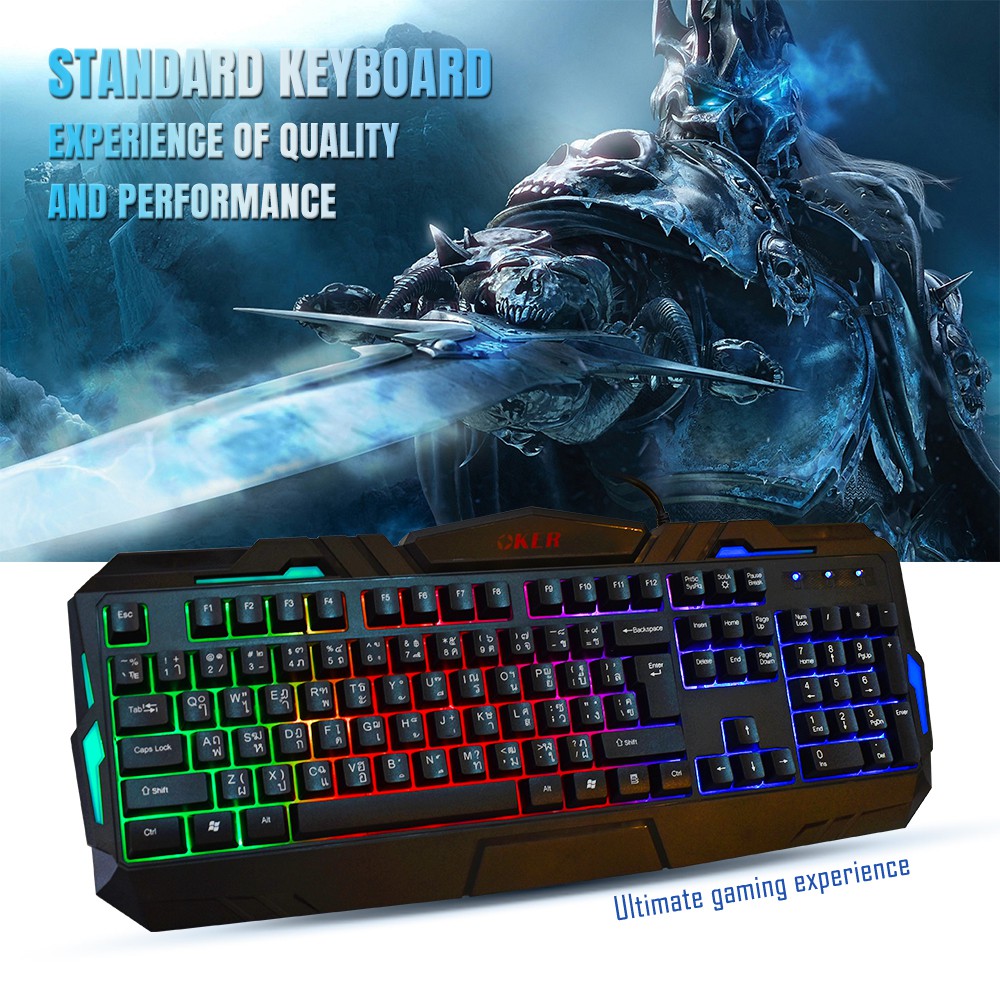 ส่งเร็ว Oker Keyboard S-917 Backlight Gaming Keyboard คีย์บอร์ด สำหรับ ...