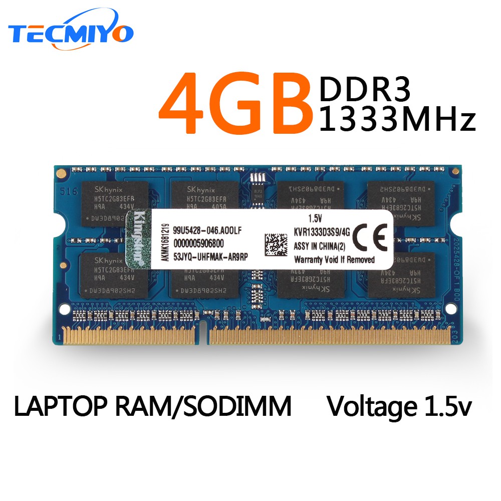 แรมแล็ปท็อป 4GB DDR3 1333MHz PC3-10600S 204pin SODIMM Notebook Laptop ...