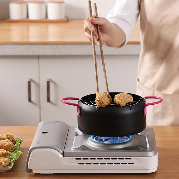 [Shop Malaysia] Ready Stock 22cm Japanese Style Tempura Deep Frying Pot ...