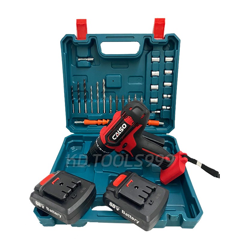 พร้อมส่ง ♧สว่านแบตสว่านไร้สายสว่าน3ระบบCALSO 88Vแบต2ก้อนพร้อมสายชาร์จ เจาะเหล็ก, เจาะไม้, เจาะ ...